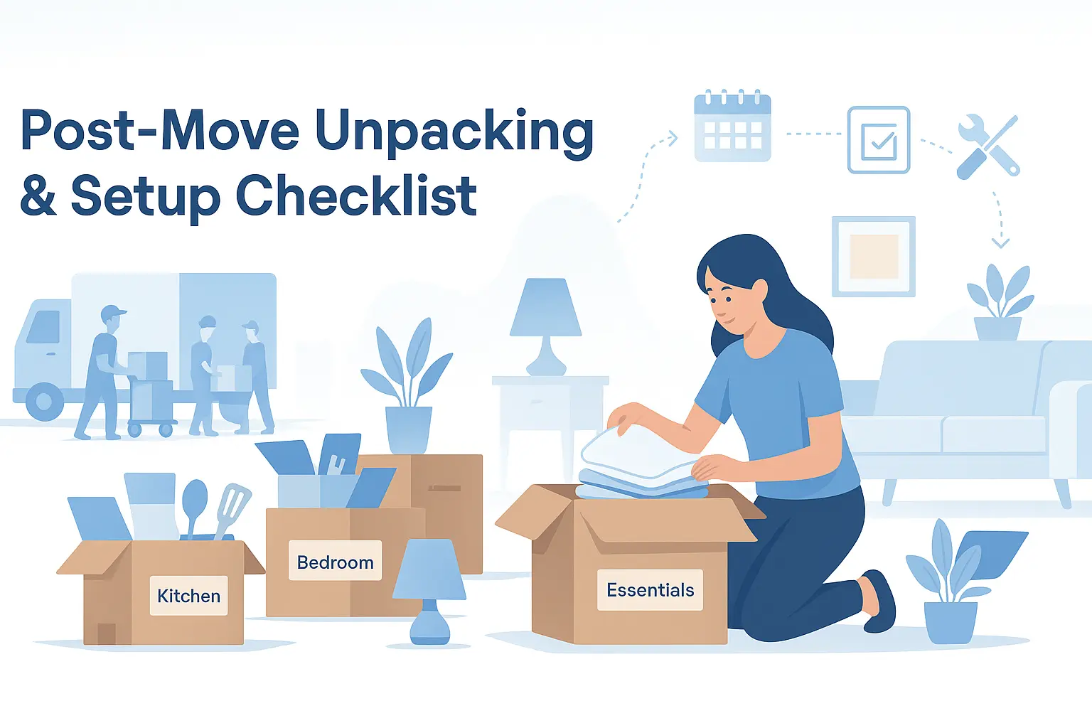 Post-Move Unpacking & Setup Checklist | 6 Packers And Movers
